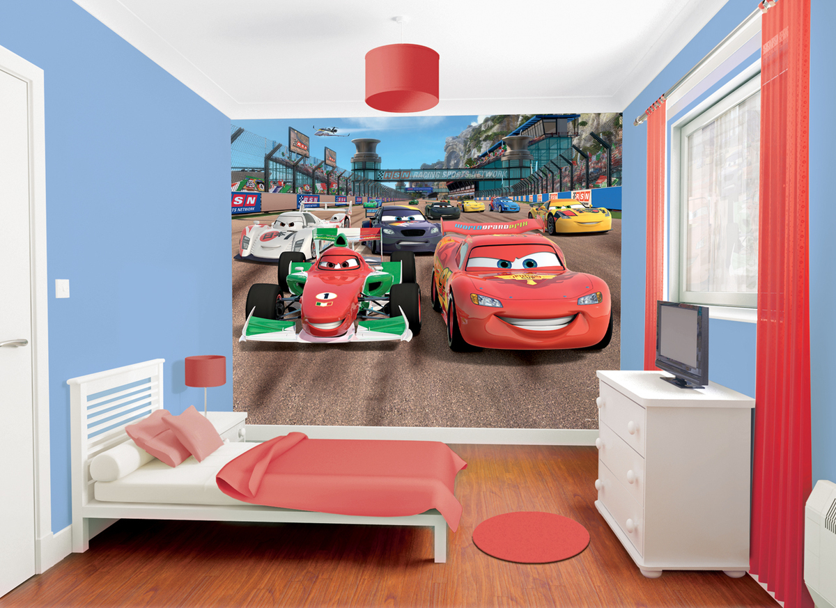 3d Disney Cars Wall Mural Uk